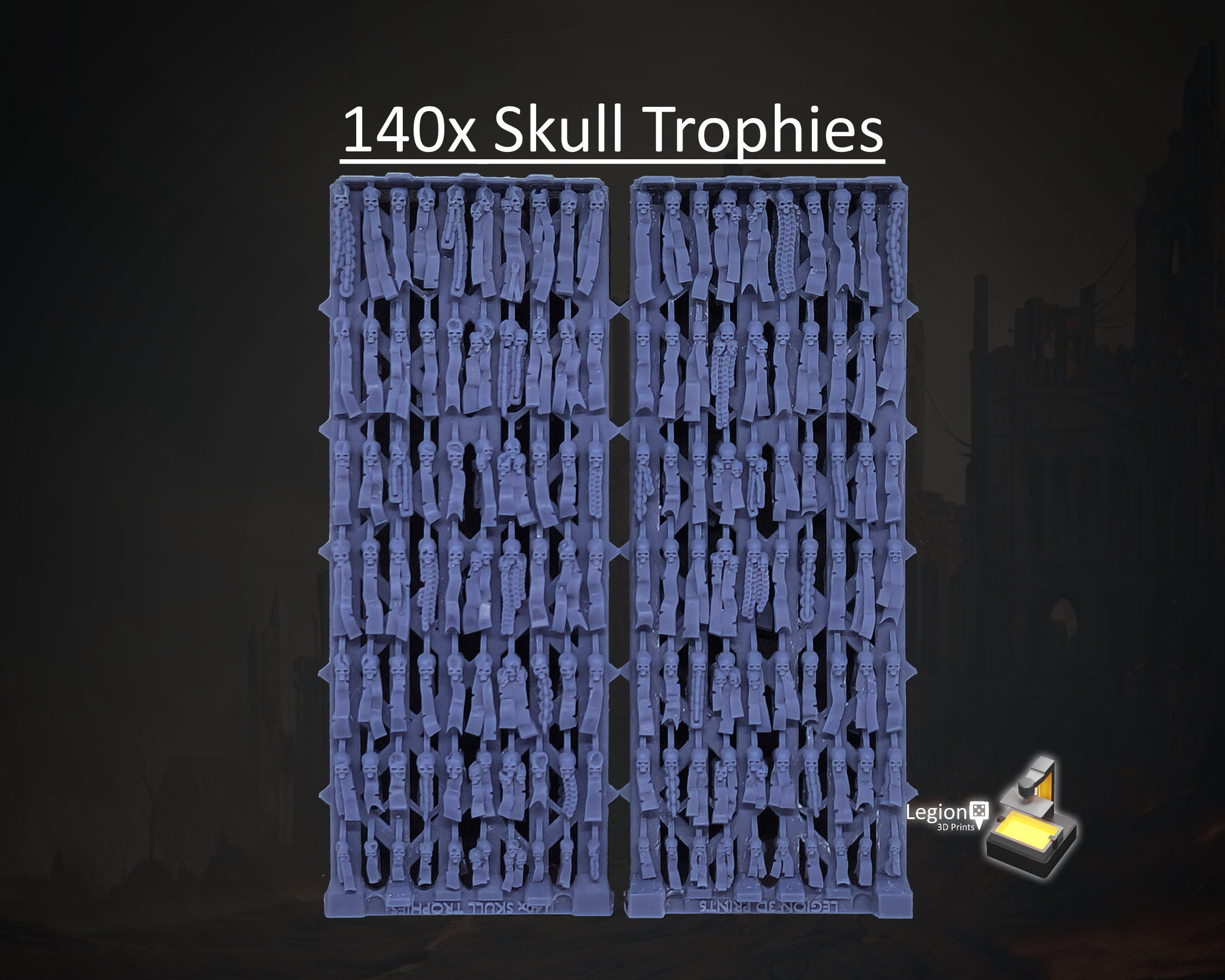 Skull Trophies Display Oaths Papers Scenery Pack (140x) - for Wargaming ...
