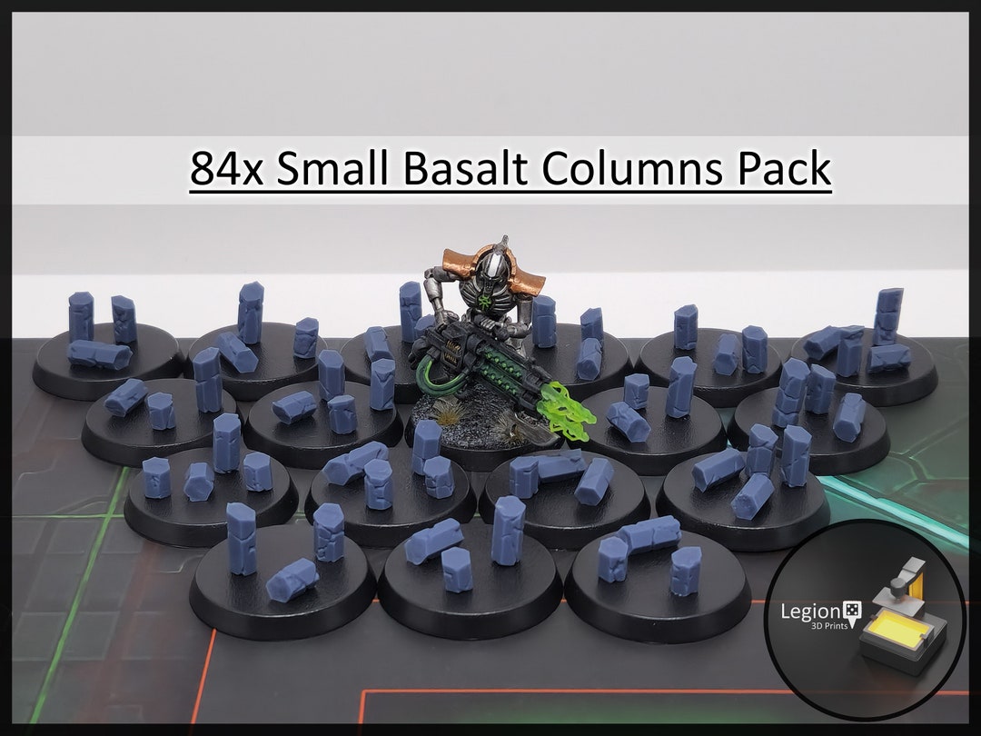 Small Basalt Columns Scenery Pack (84x) - for Wargaming Model Bases Aos ...
