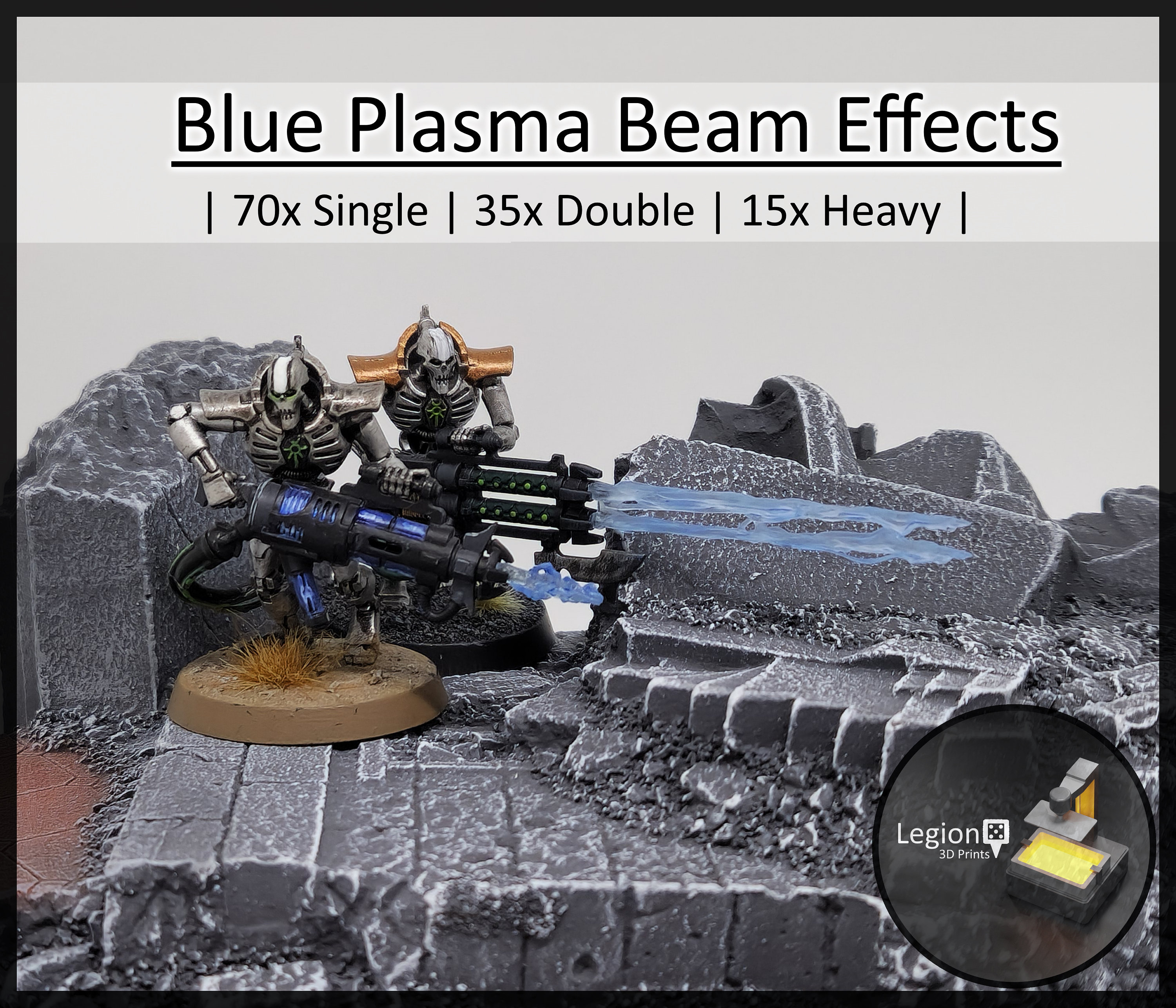 Blue Plasma Beam Miniature Effects Packs - for Wargaming Model ...