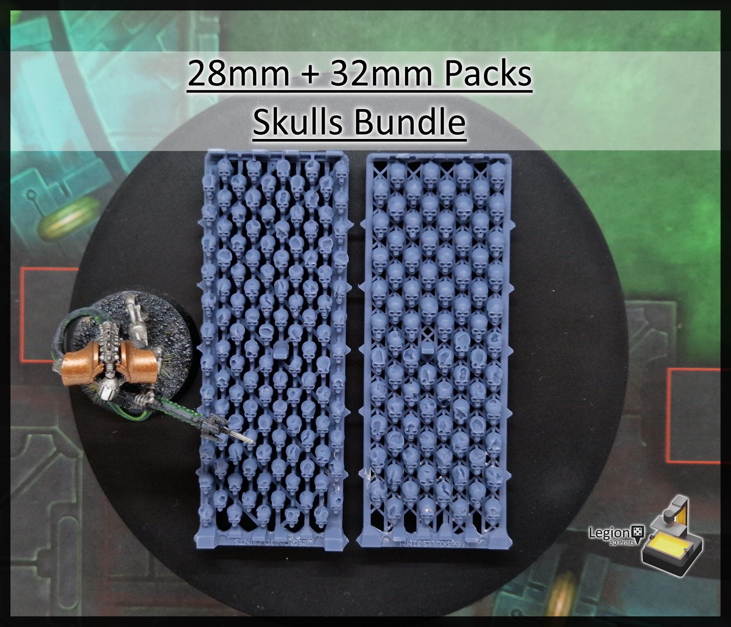 Skulls Pack for Basing 32 + 28mm Miniatures (166x) - Scatter Scenery ...