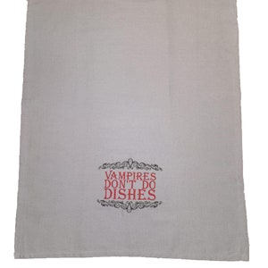 Vampires Tea Towel, Dracular Dish Cloth, Gothic Kitchen Accessory, Goth ...