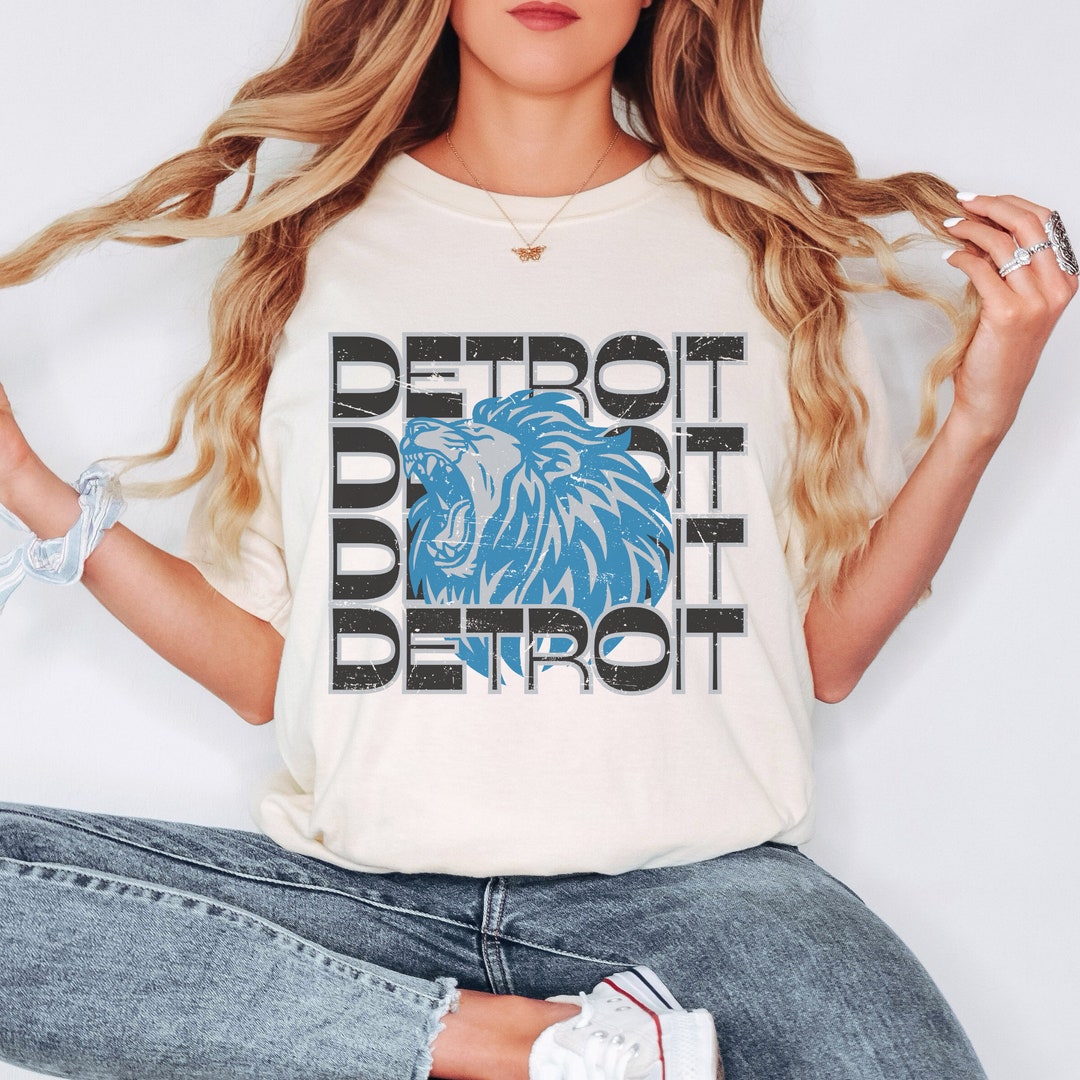 Vintage Detroit Football Shirt, Detroit Shirt, Comfort Colors Football ...