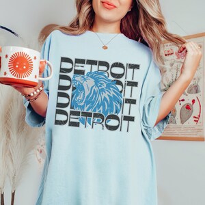 Vintage Detroit Football Shirt, Detroit Shirt, Comfort Colors Football ...