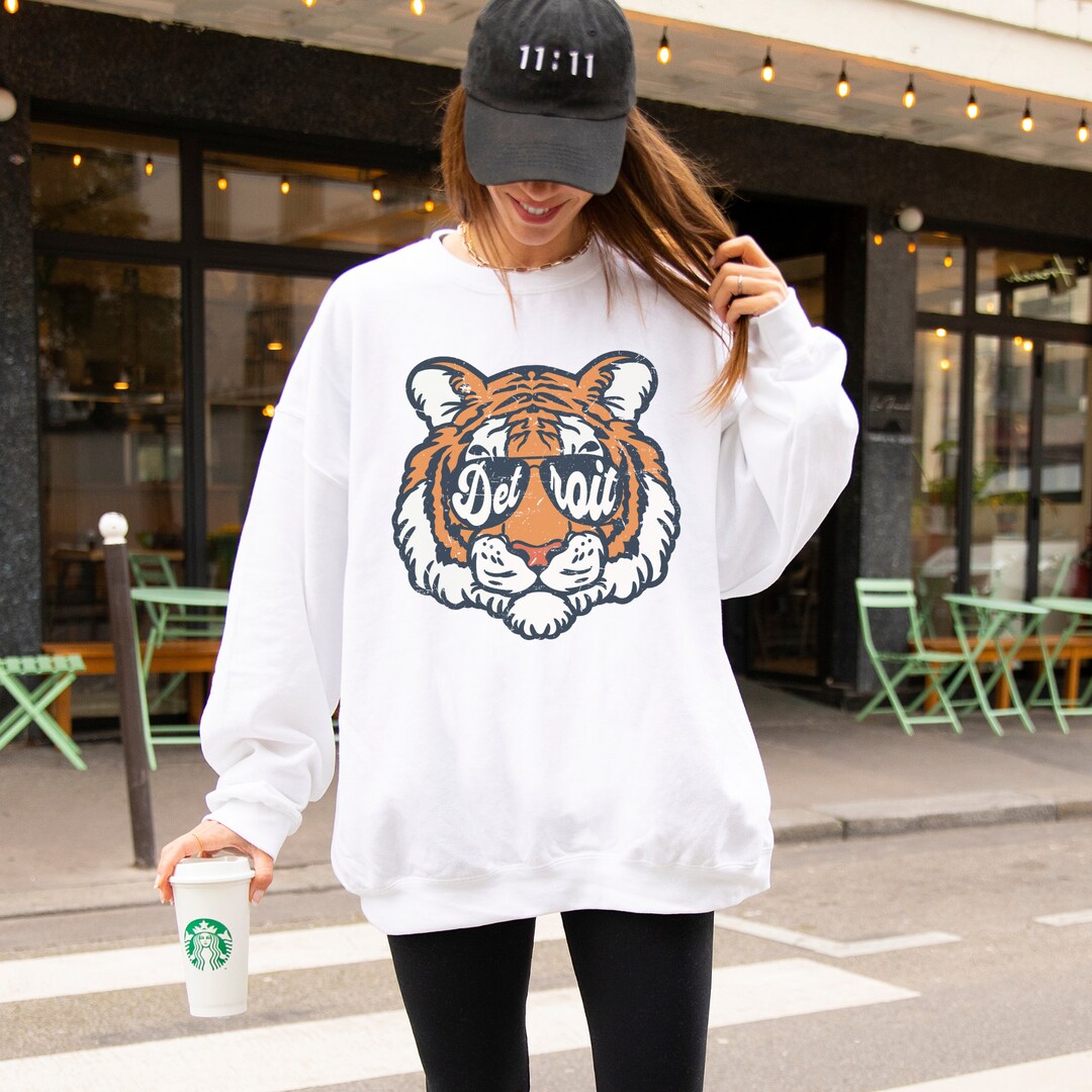 Vintage Detroit Tigers Sweatshirt: Retro Baseball Fan Apparel - Etsy
