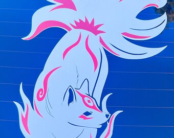 Kitsune Car Decal - Etsy
