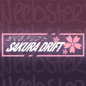 JDM // Sakura Drift Car Banner/decal MULTIPLE SIZES Colors - Etsy