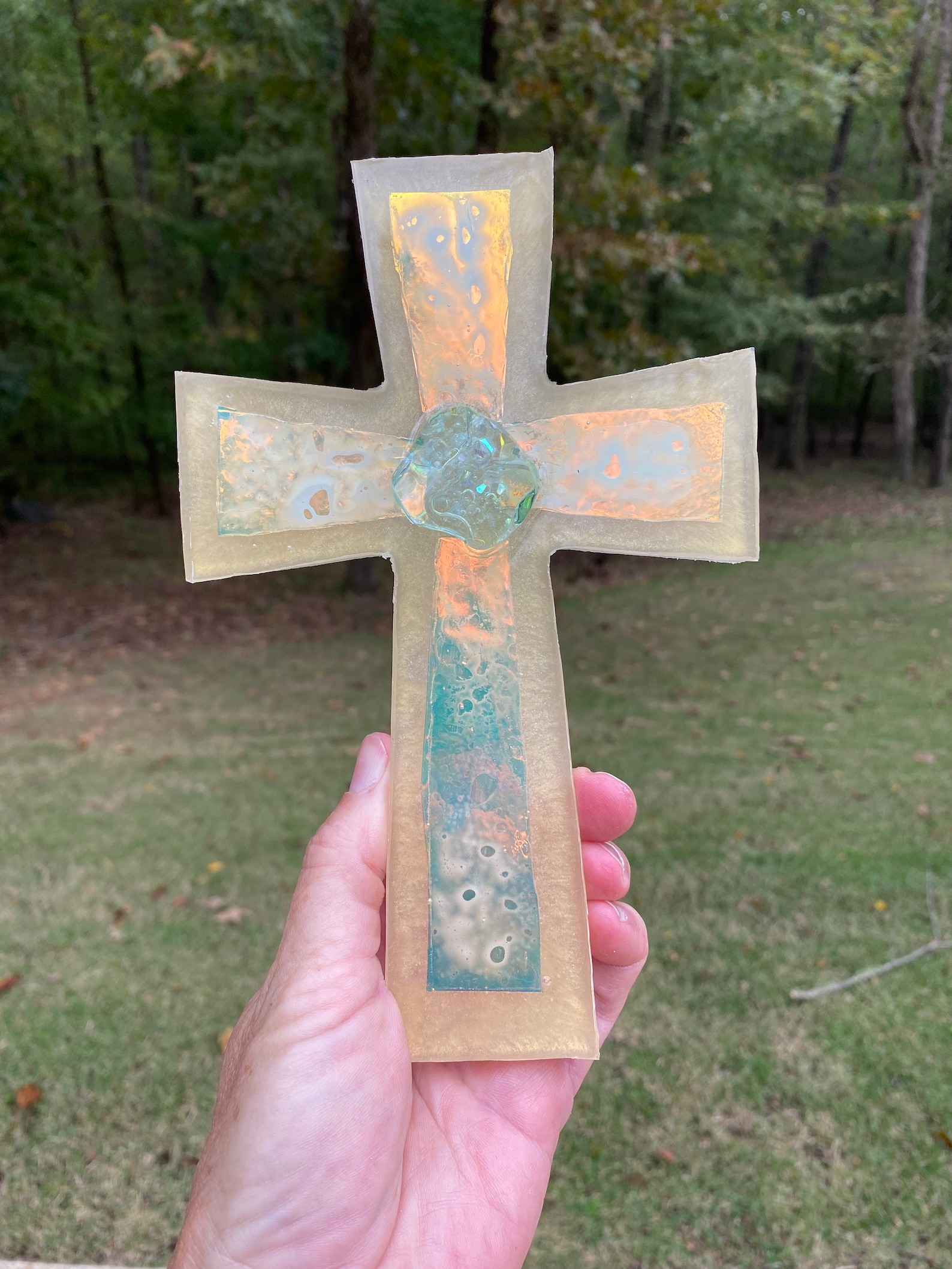 Wood and Epoxy Cross -- Let Your Light Shine! - Etsy