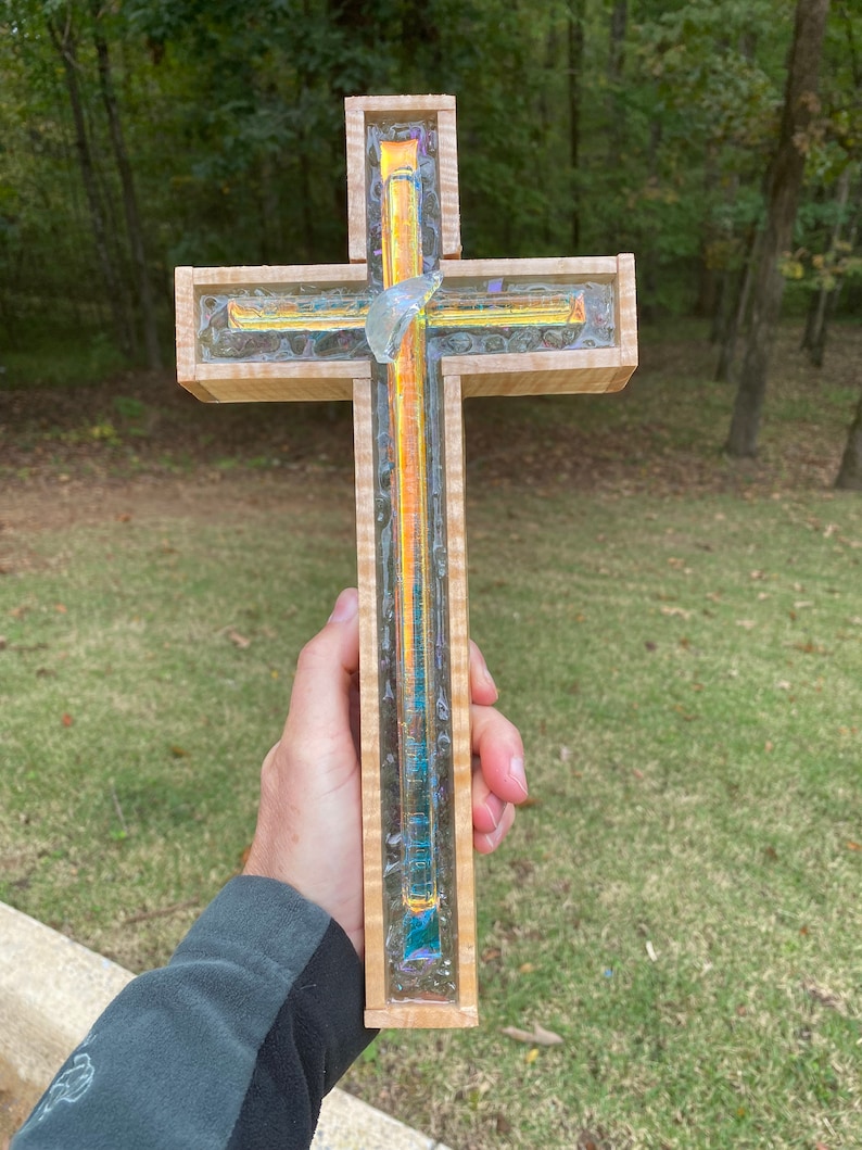 Wood and Epoxy Cross -- Let Your Light Shine! - Etsy