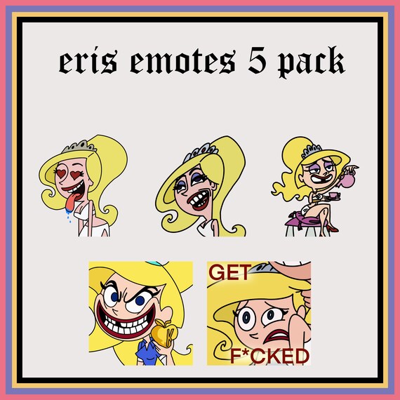 Emotes for Twitch Eris Emotes Pack Streamer Emotes - Etsy UK