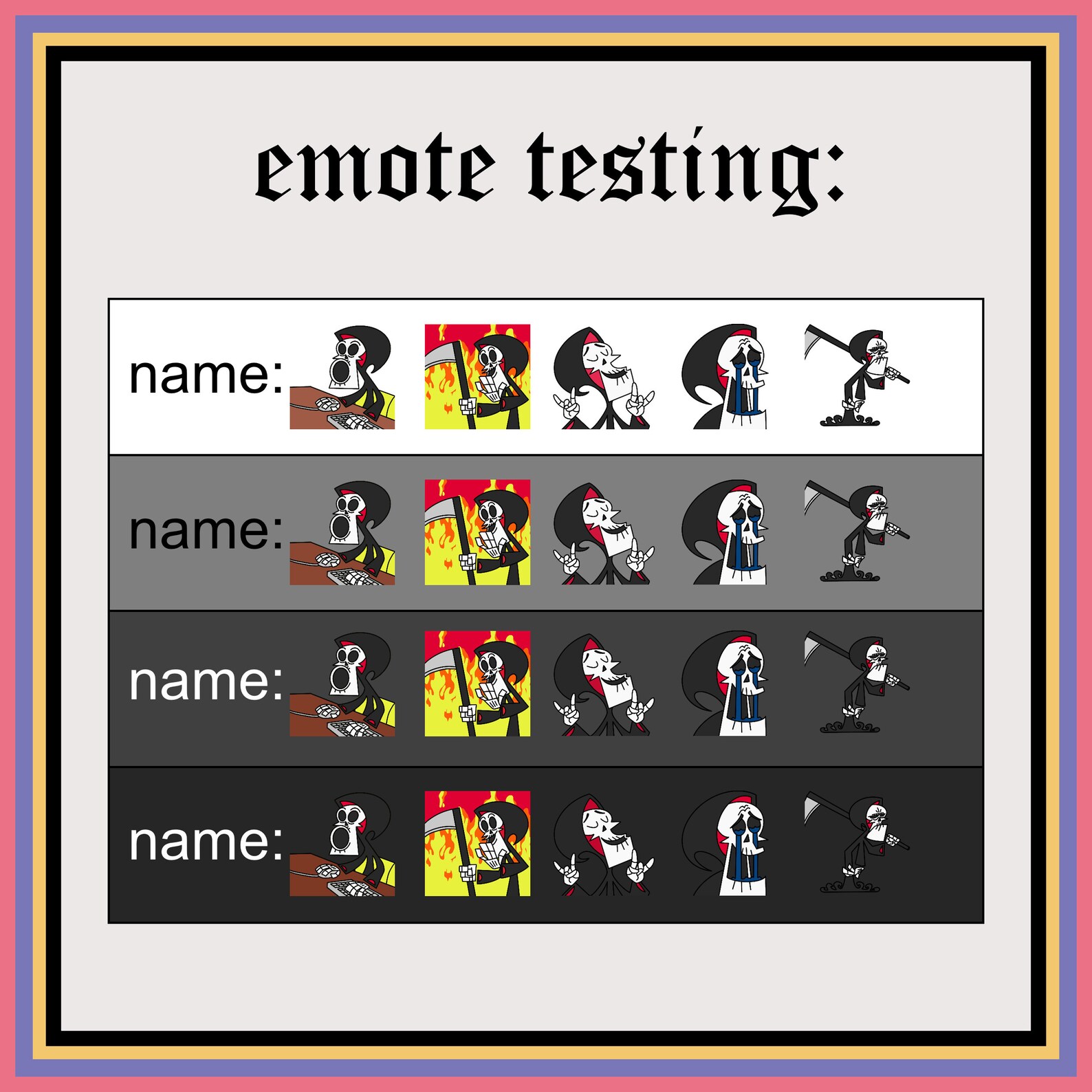 Emotes for Twitch Grim Emotes Pack Streamer Emotes - Etsy