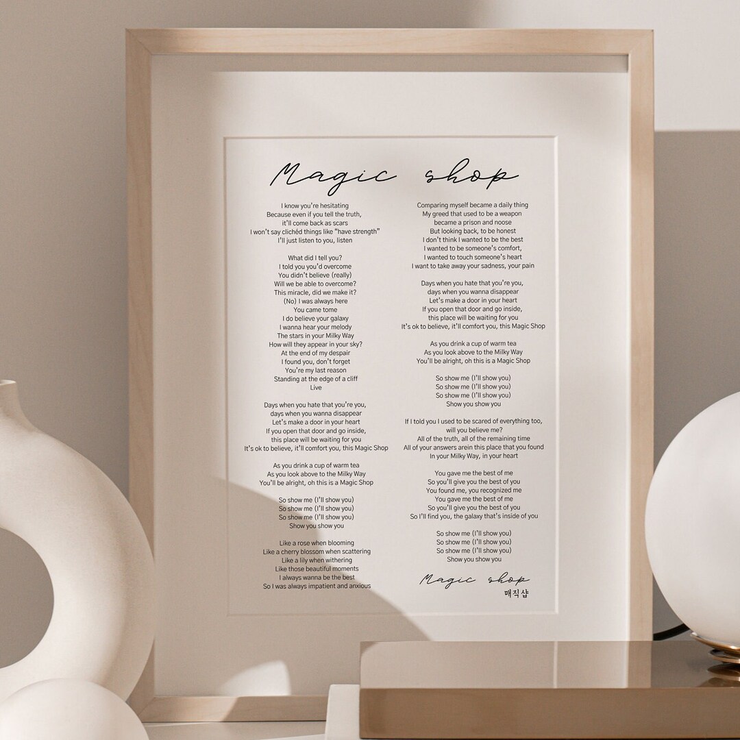 Magic Shop, BTS Poster, Printable Bts, Bts Album, Room Decor, Prints ...
