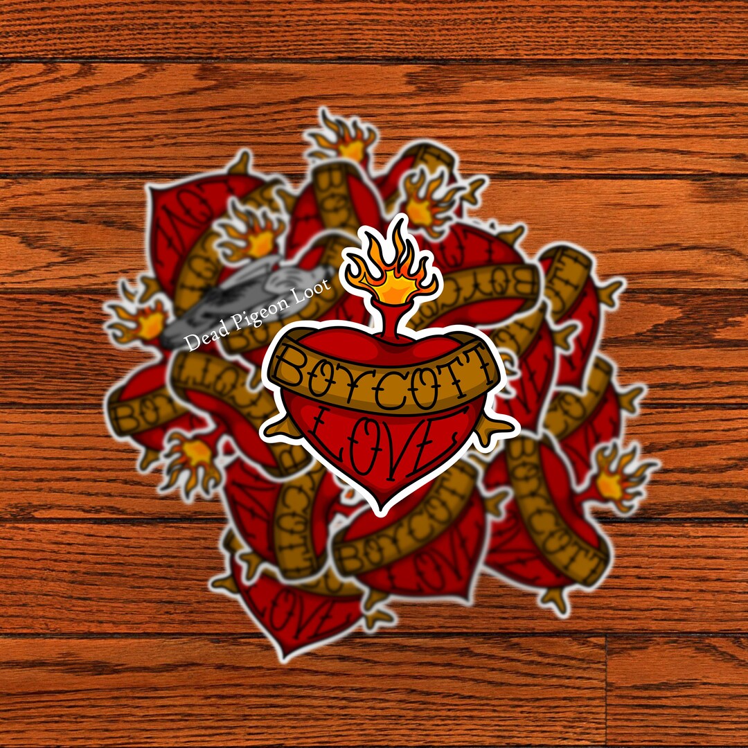 Boycott Love Sticker - Etsy