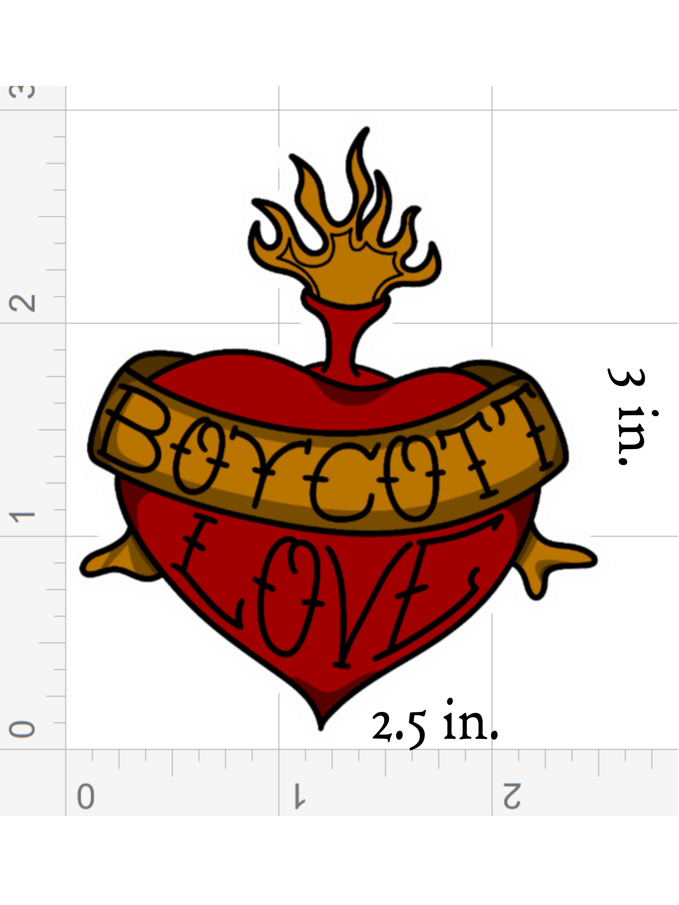 Boycott Love Sticker - Etsy