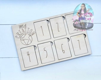 Days of Creation Puzzle, Wooden Puzzle, Bible Puzzle, Christian Gifts ...