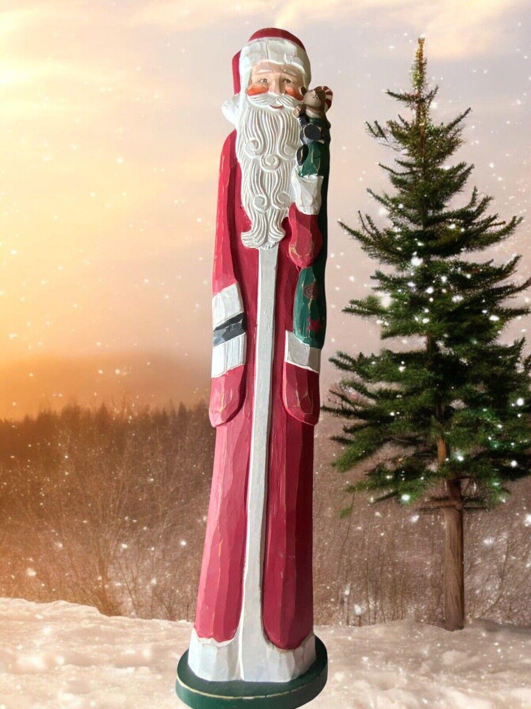 Vintage Pier One Tall 21 Santa Claus Figurine - Etsy