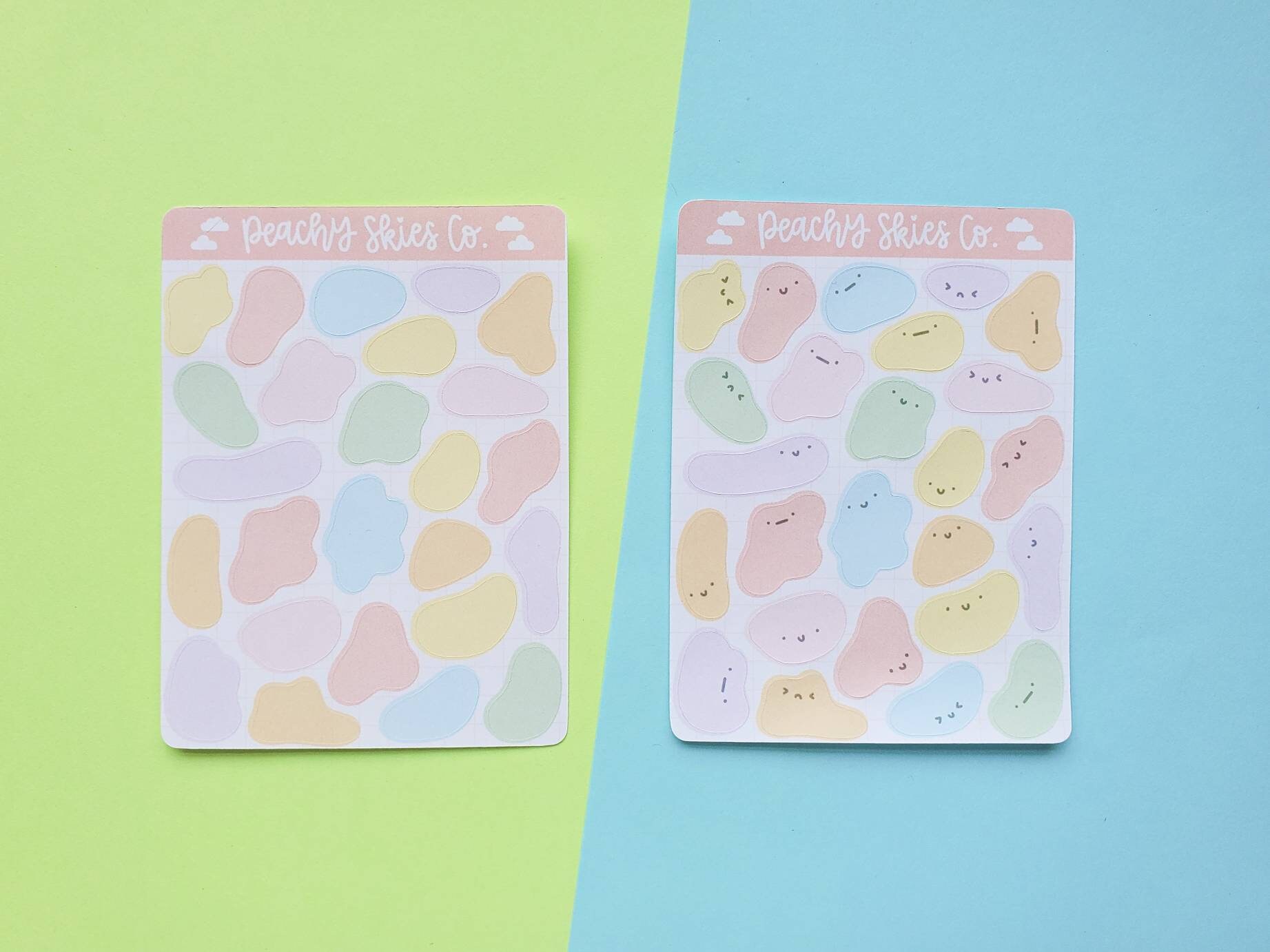 Mini Rainbow Blobs Sticker Sheets Stickers for Planners | Etsy