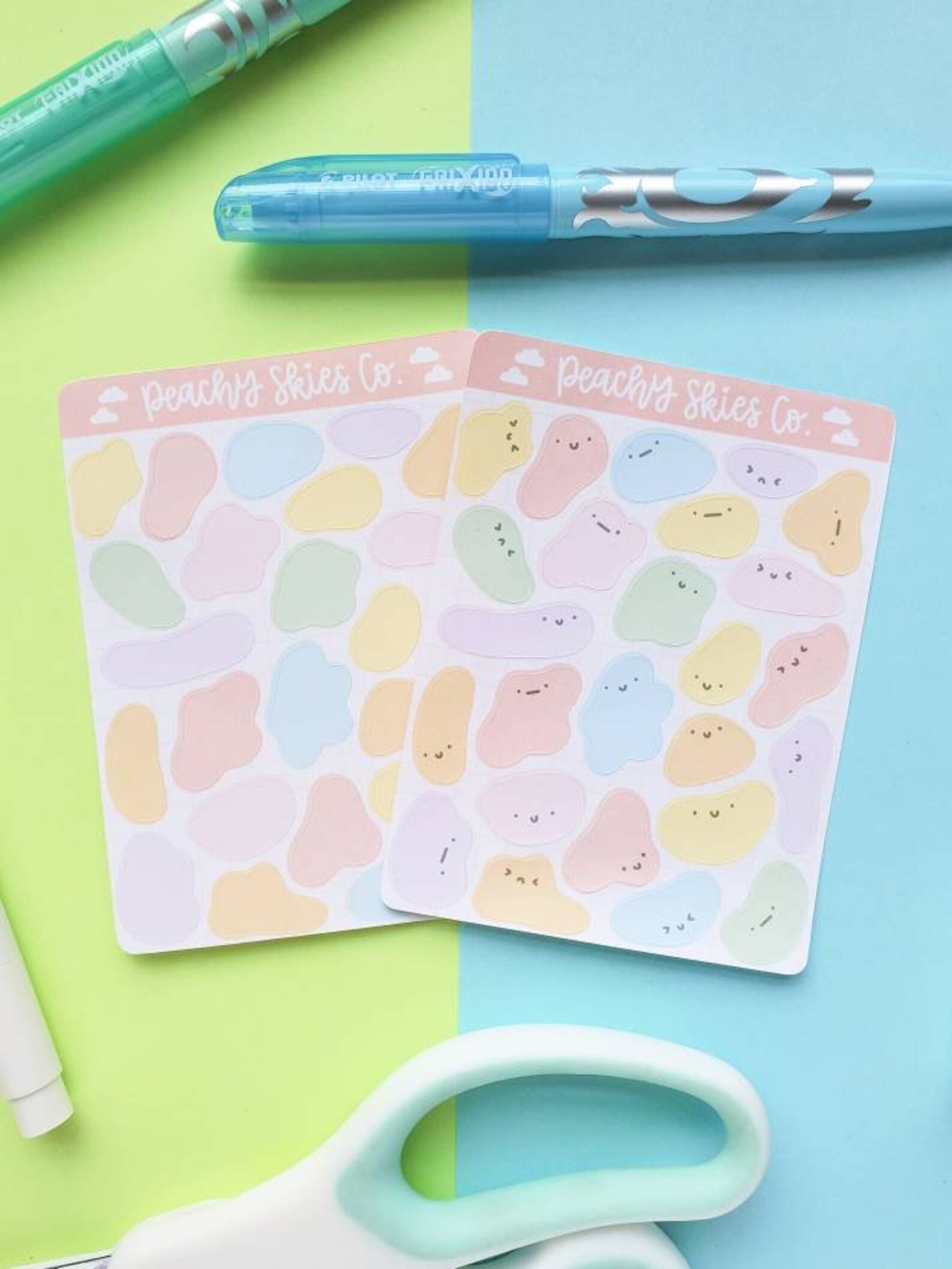 Mini Rainbow Blobs Sticker Sheets Stickers for Planners - Etsy UK