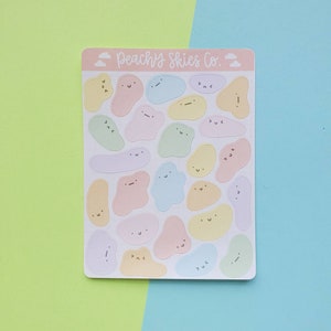 Mini Rainbow Blobs Sticker Sheets Stickers for Planners | Etsy
