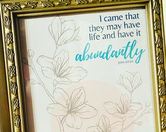 John 10 10 Printable | Etsy