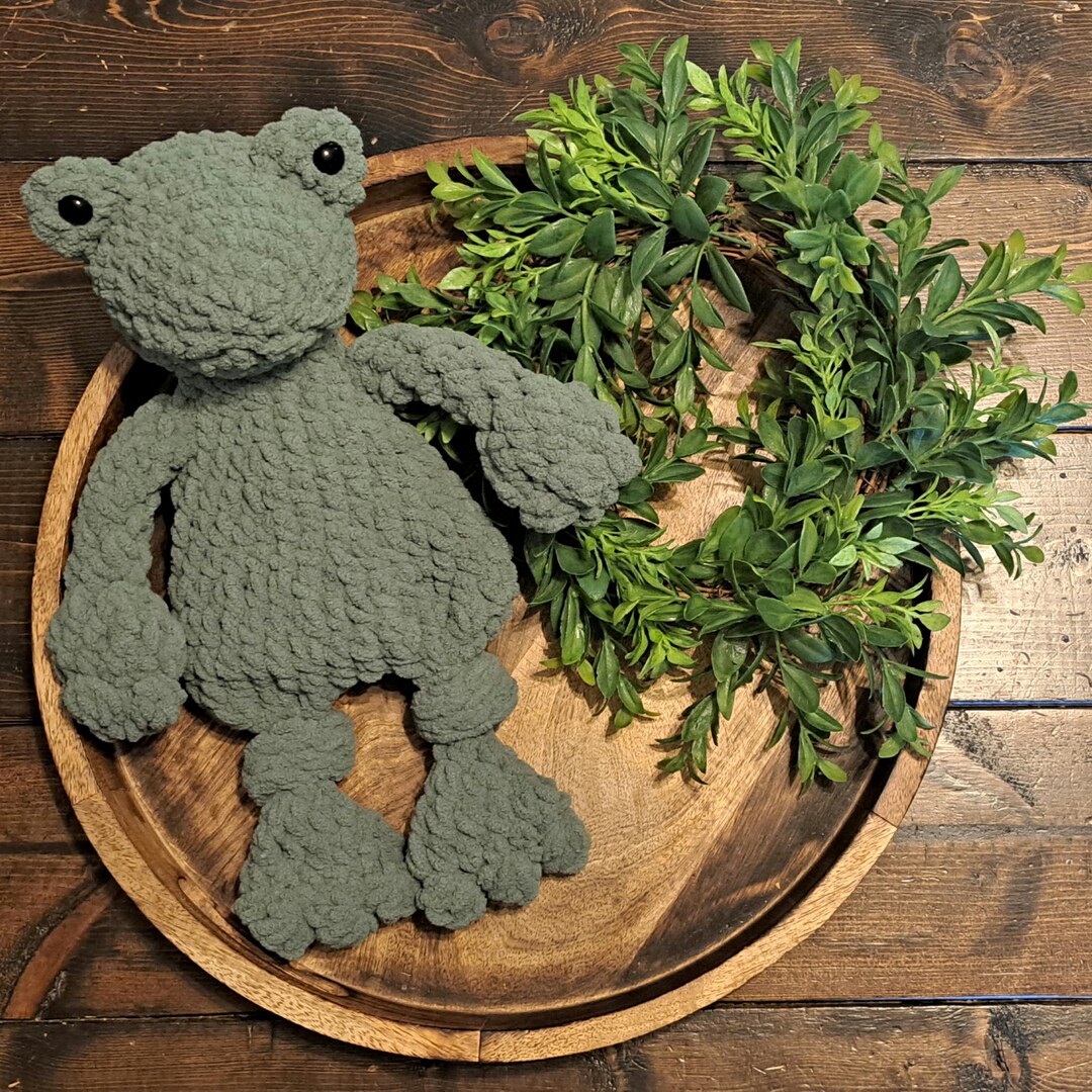 Crochet Frog Knotted Lovey, Frog Knotted Lovey, Frog Snuggler, New Baby ...