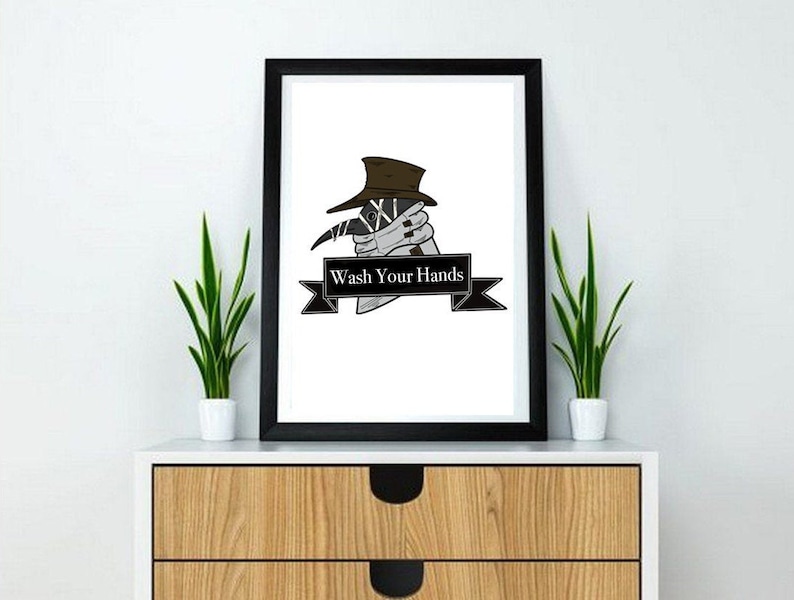 Plague Doctor Bathroom Sign Printable Artwork - Etsy