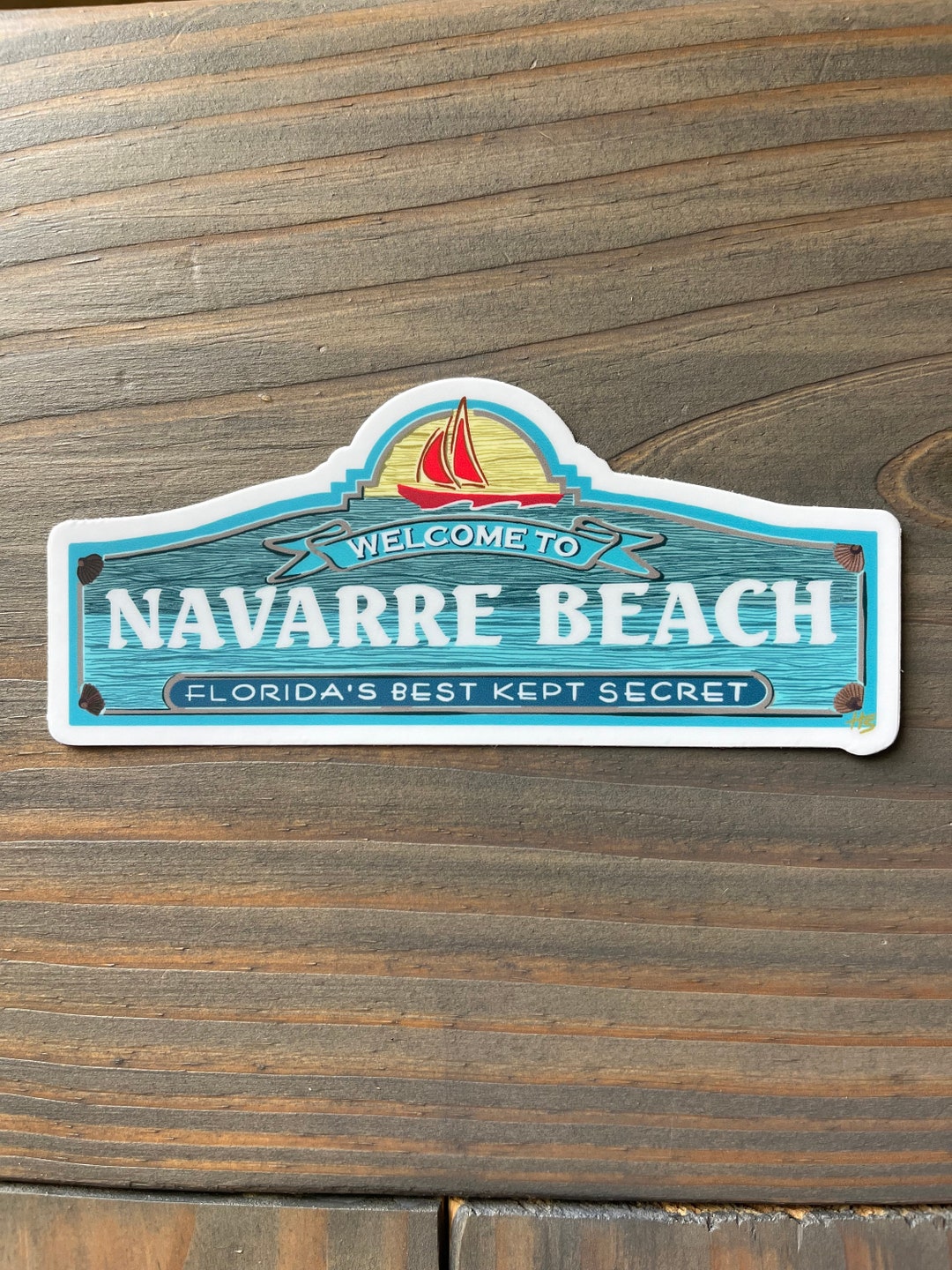 Navarre Beachsign Sticker - Etsy