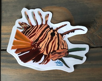 Lionfish Temporary Tattoo Sticker set of 2 - Etsy