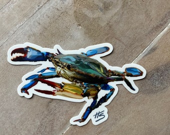 Blue Crab Sticker - Etsy
