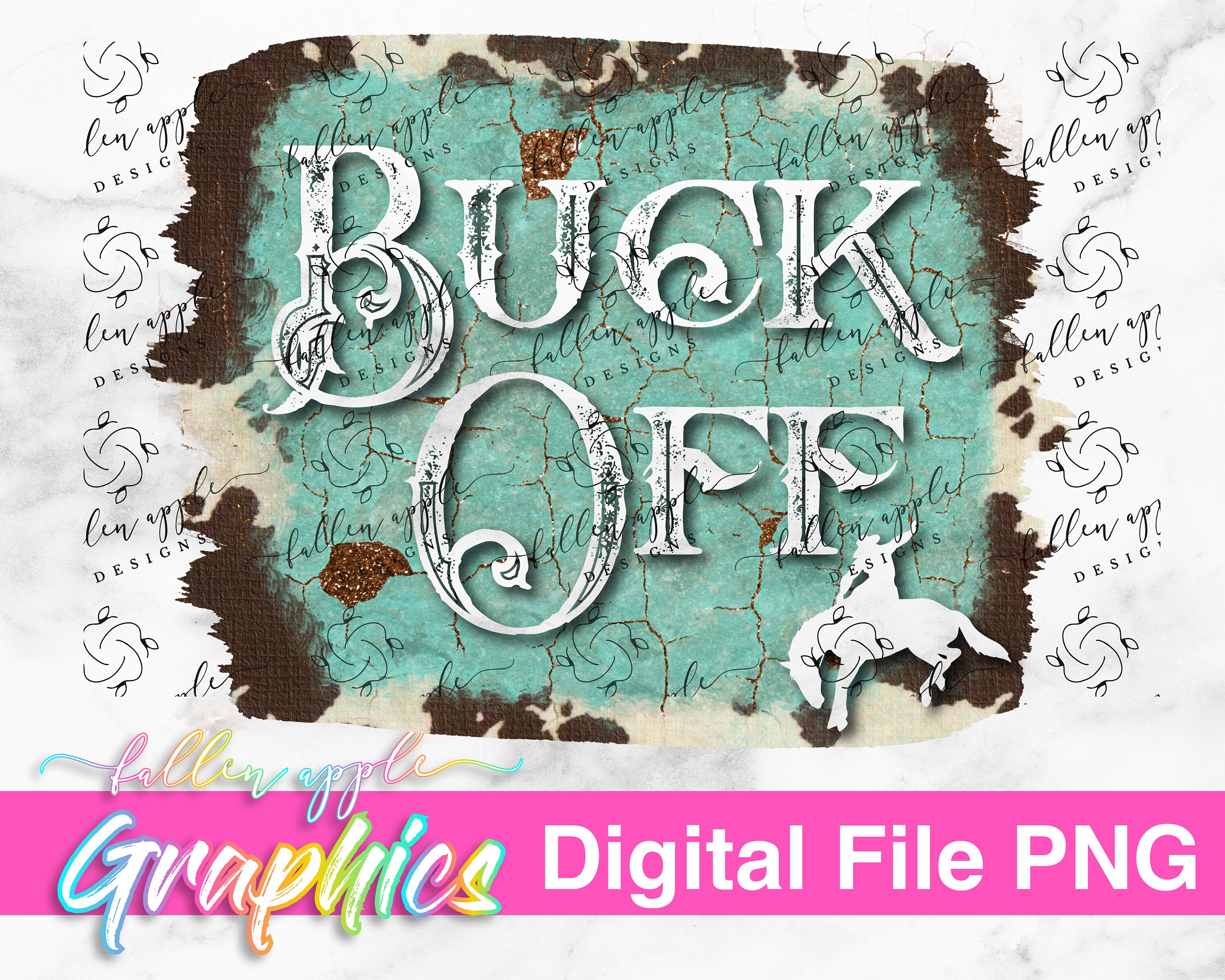 Buck off PNG, Western Glitter Turquoise Shirt Graphic, Rodeo Cowgirl ...