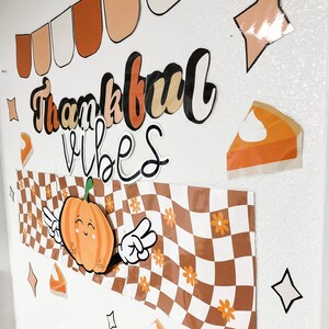 November Retro Bulletin Board Set Thankful Vibes - Etsy