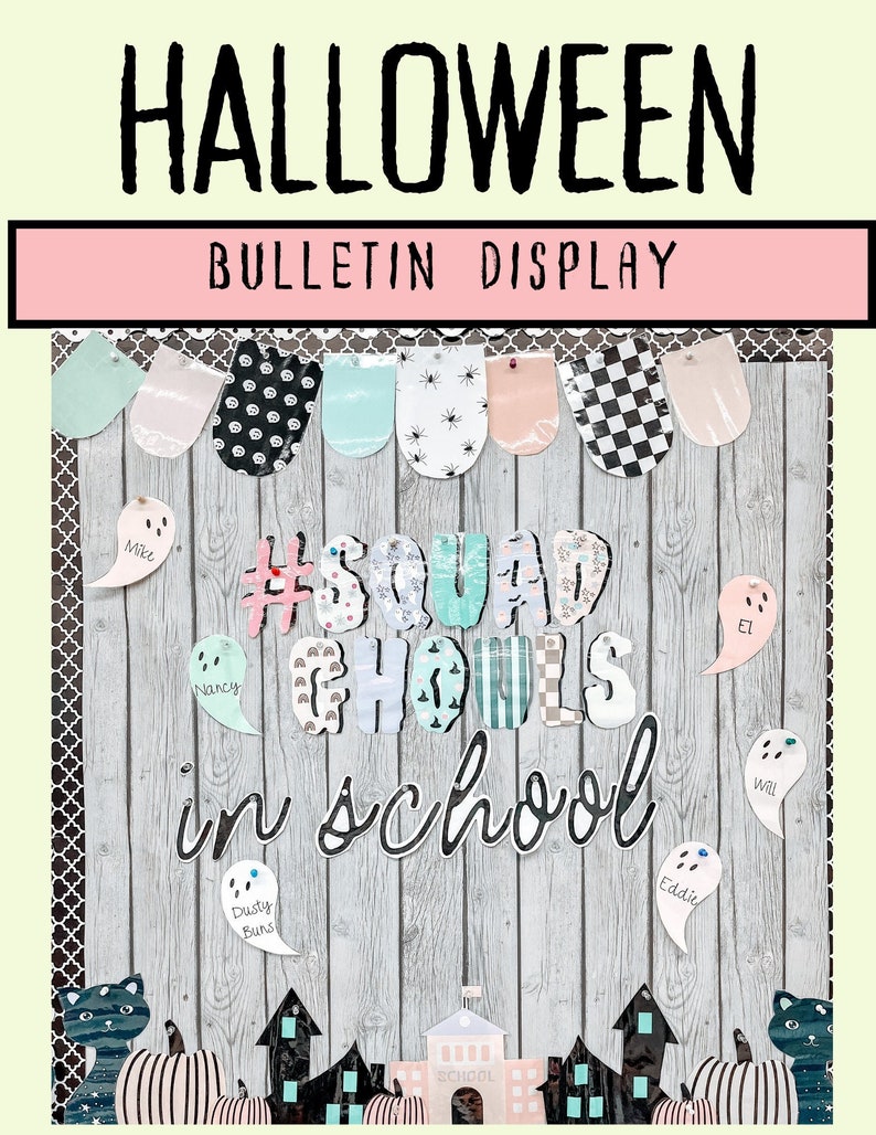 Halloween Bulletin Board Display // #SQUADGHOULS - Etsy