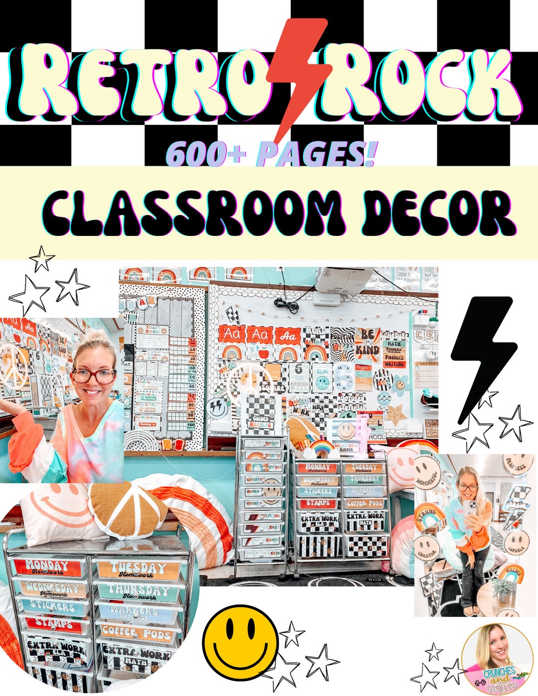 Retro Classroom Decor // RETRO ROCK! - Etsy