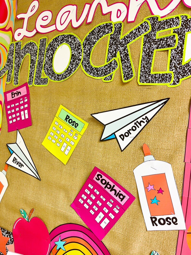 Learning Unlocked! - Back to School Bulletin Board Set/90s Retro ...