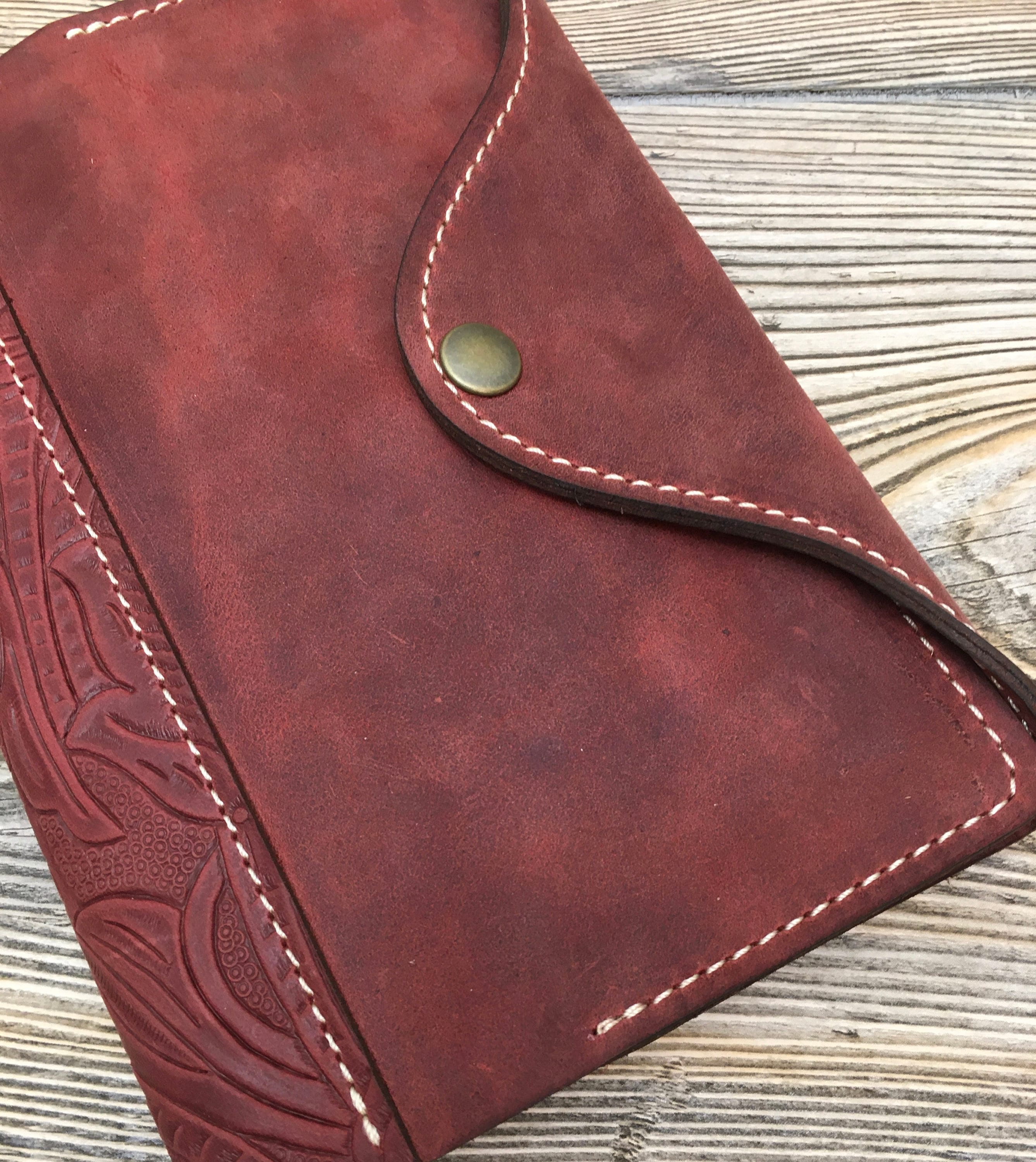 Custom Red Leather BIBLE Cover PERSONALIZED Leather Journal | Etsy