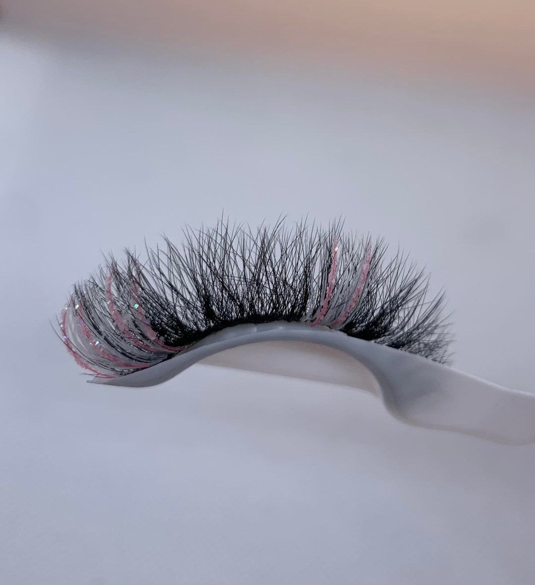 Baby Pink and White Lashes / Makeup / Glitter Lashes / Colorful ...