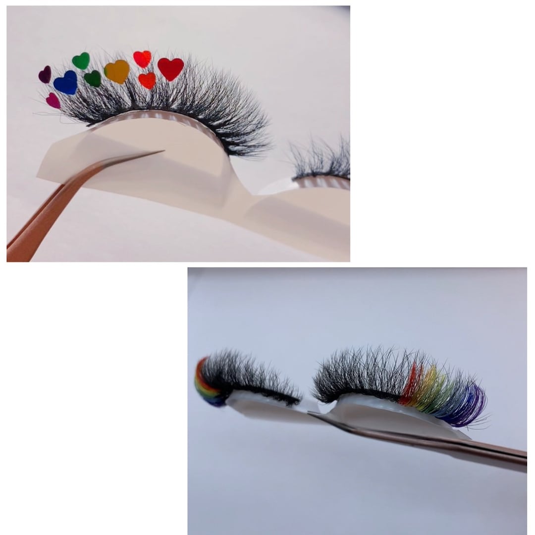 Rainbow Colorful Eyelashes Bundle | Pride Month Accessory| Makeup ...