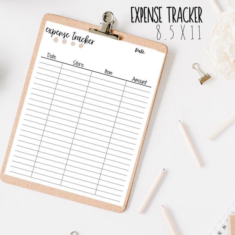 Expense Tracker Template Insert Goodnotes Printable Tracker Digital ...