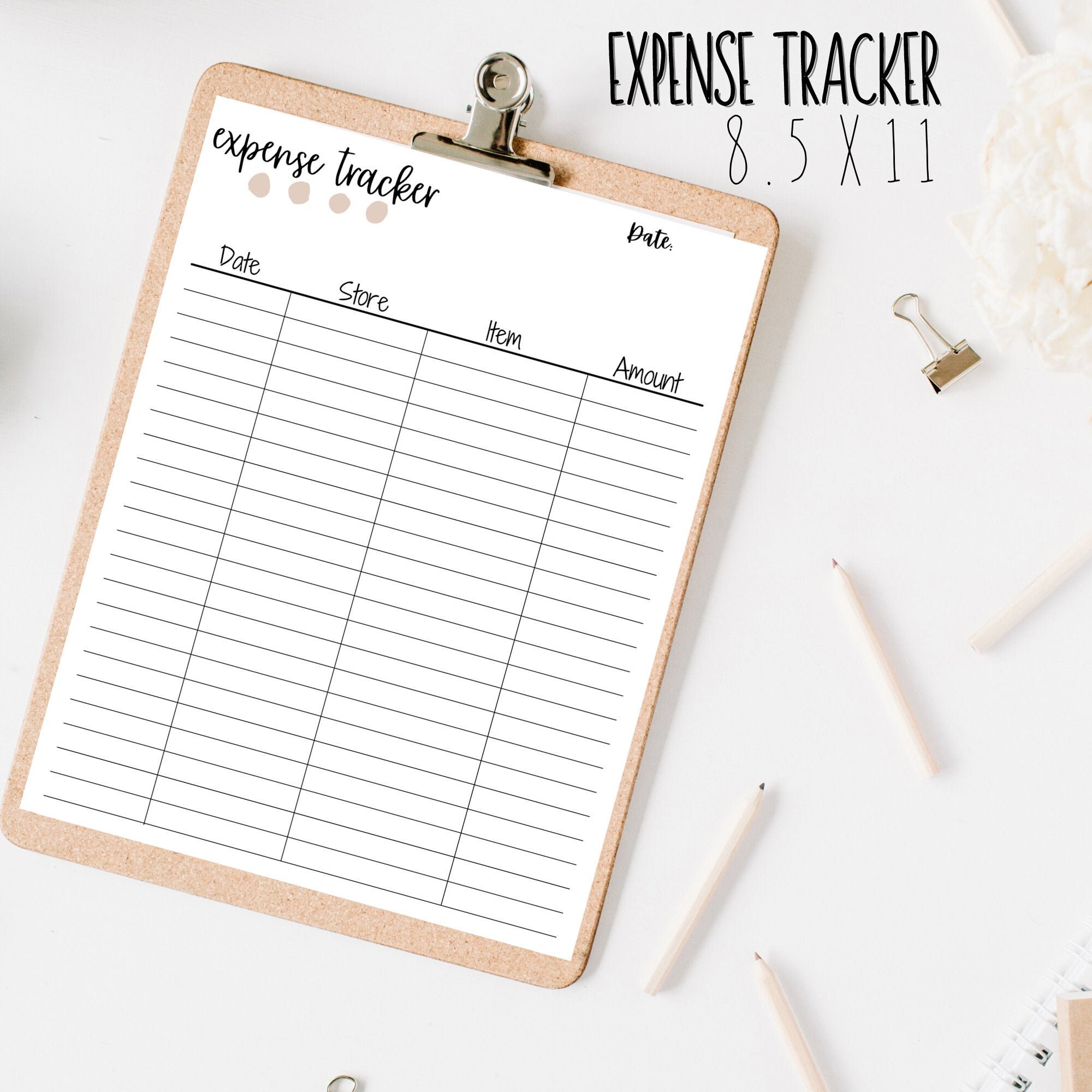 Expense Tracker Template Insert Goodnotes Printable Tracker Digital ...