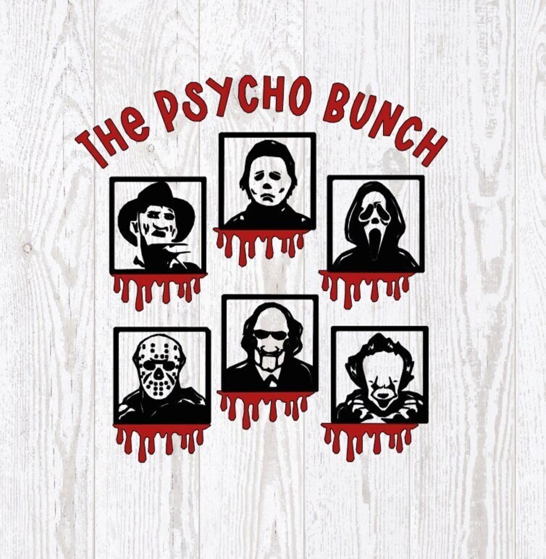 Psycho Bunch Svg,halloween Svg,spooky Svg,killers Svg,horror Svg - Etsy