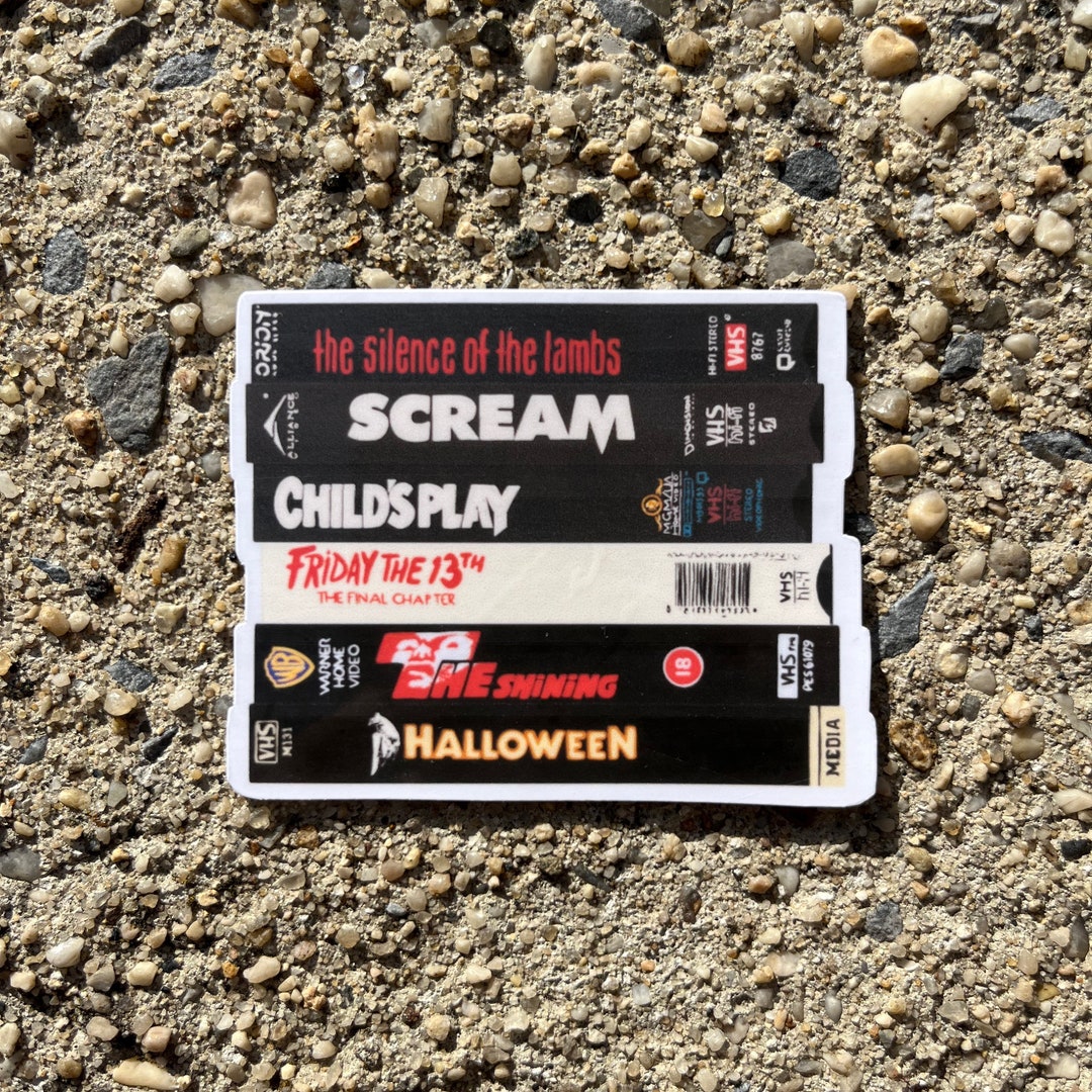 Scary VHS Movie Stack Laptop Decal Sticker - Etsy