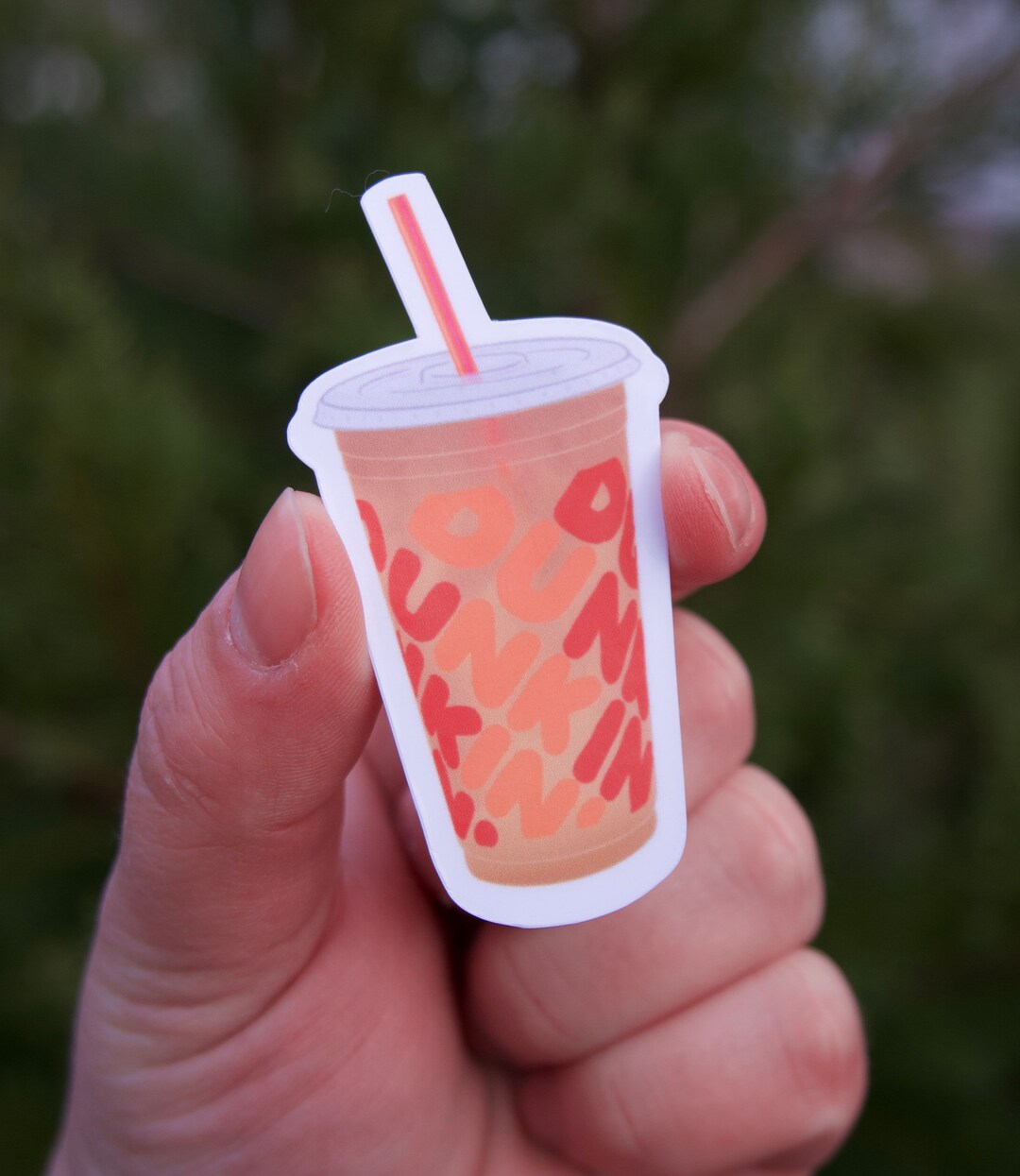 Dunkin Iced Coffee Decal Laptop Sticker - Etsy