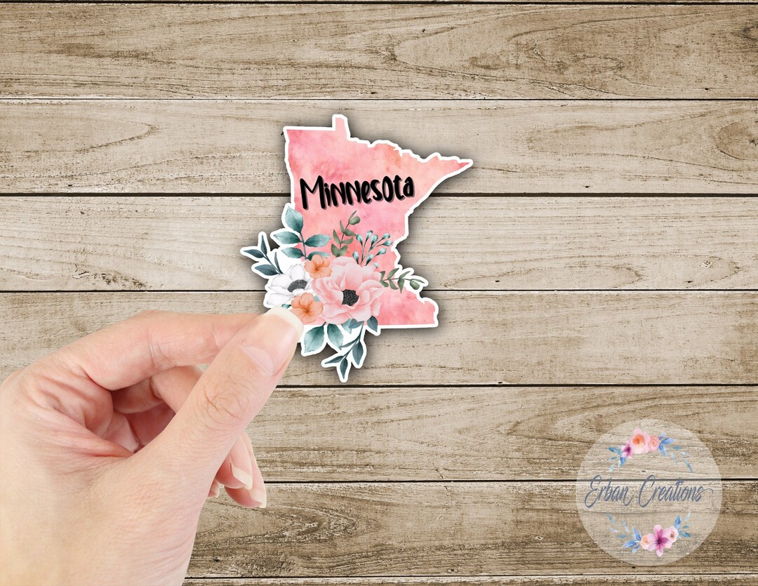 Minnesota Vinyl Sticker, State Decal Matte Sticker, State of Minnesota ...