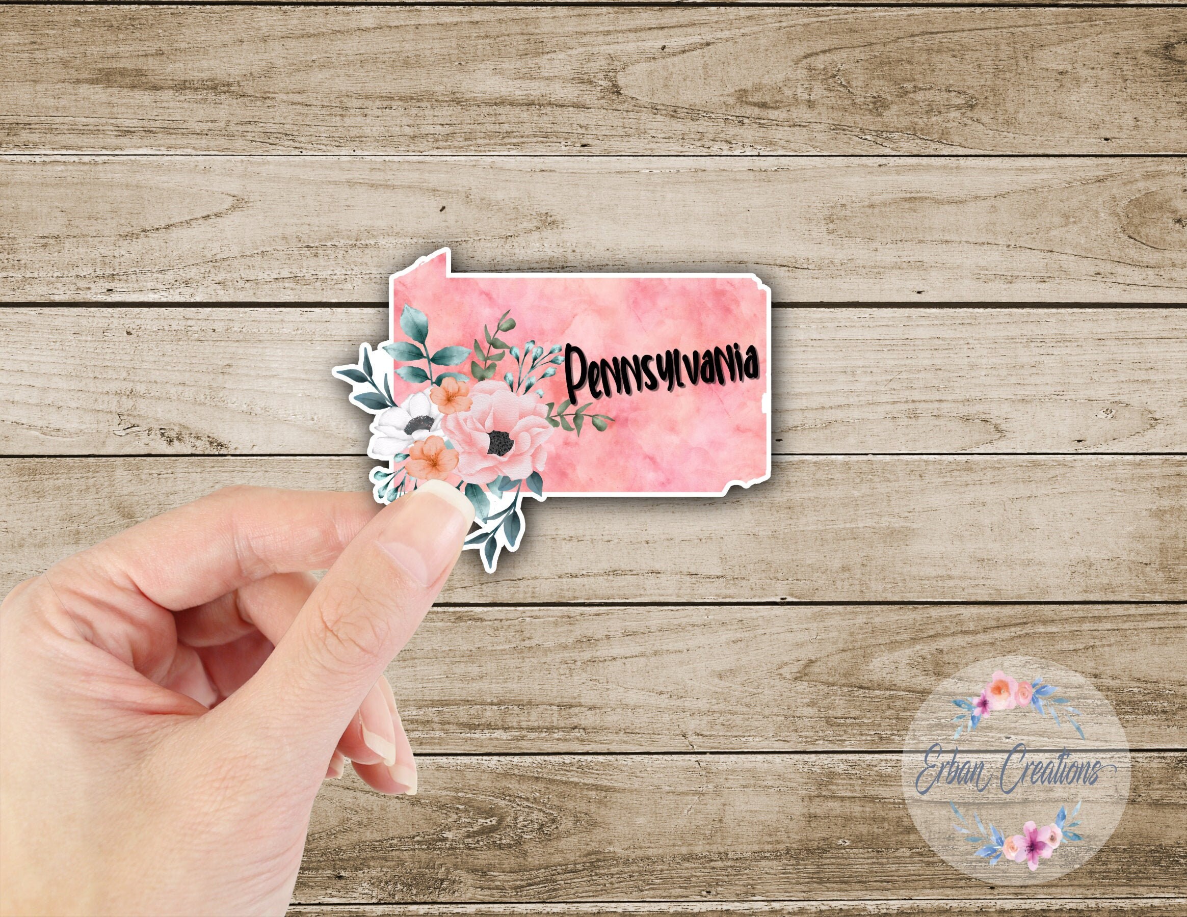 Pennsylvania Vinyl Sticker State Decal Matte Sticker State | Etsy