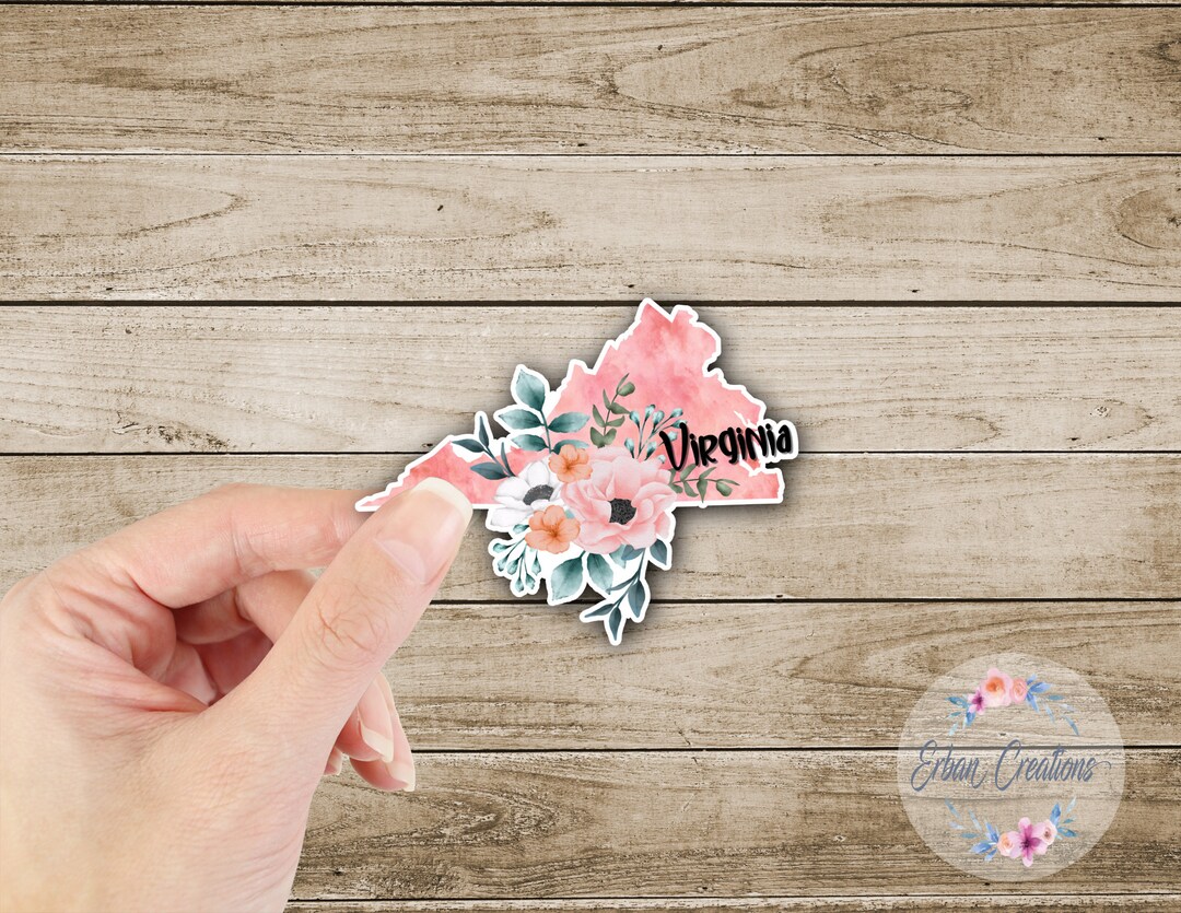Virginia Vinyl Sticker, State Decal Matte Sticker, State of Virginia ...