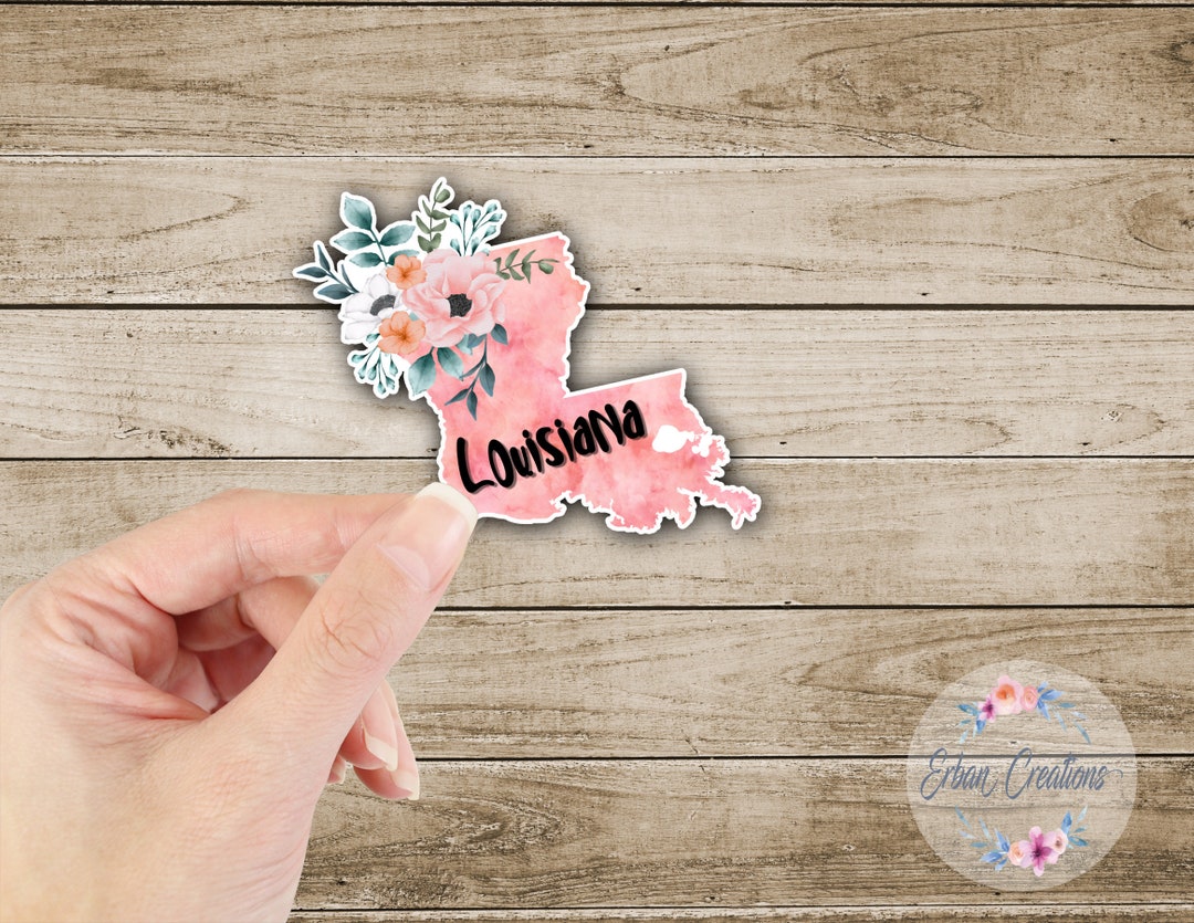 Louisiana Vinyl Sticker, State Decal Matte Sticker, State of Louisiana ...