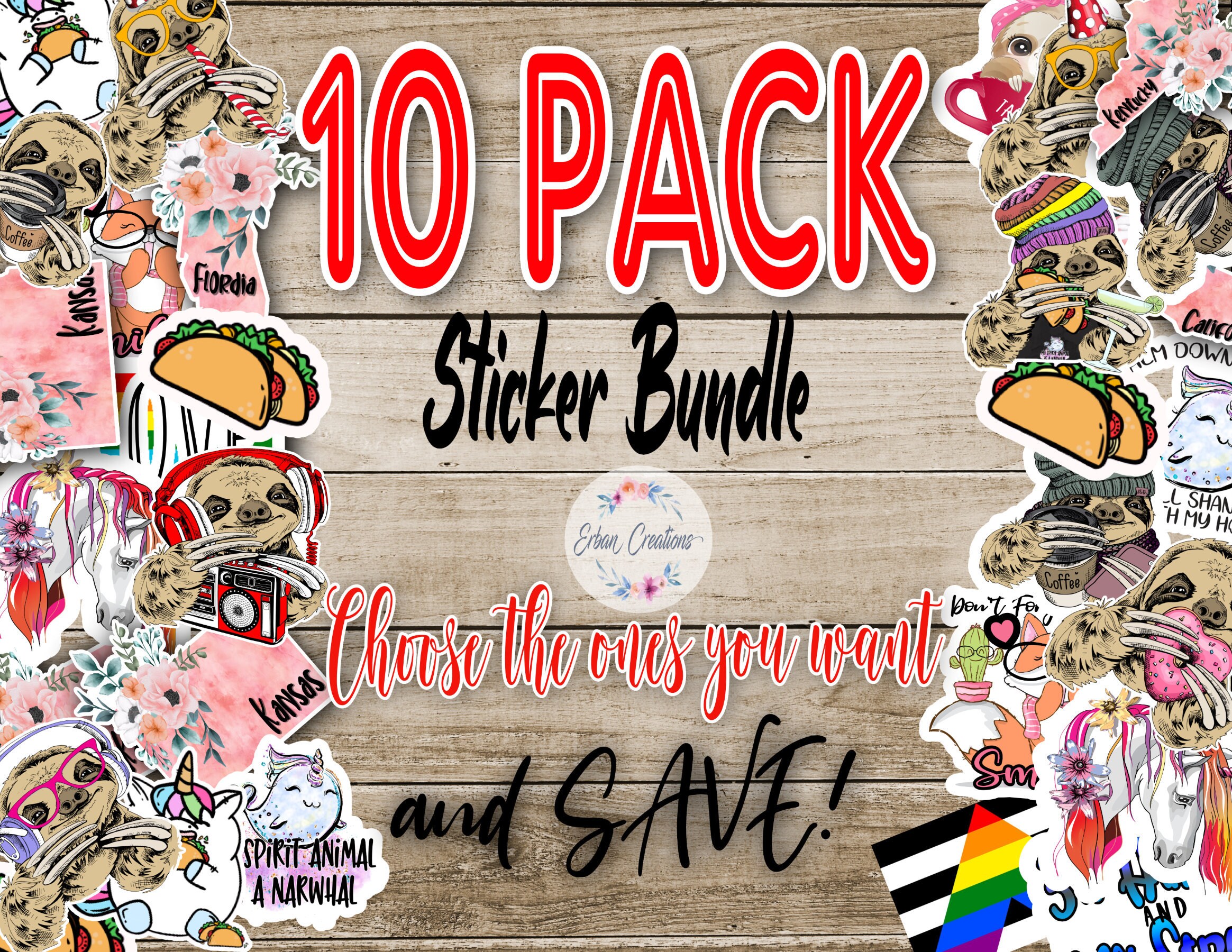 Stickers, Labels & Tags Paper & Party Supplies pack of 10 stickers ...
