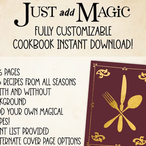 Just Add Magic Cookbook - Etsy