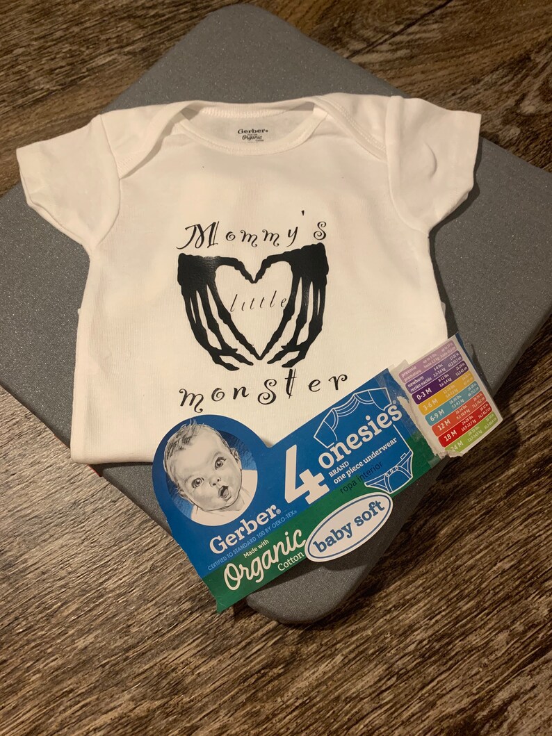 Goth Baby Clothes - Mommy's Little Monster - Spooky Baby Bodysuit ...