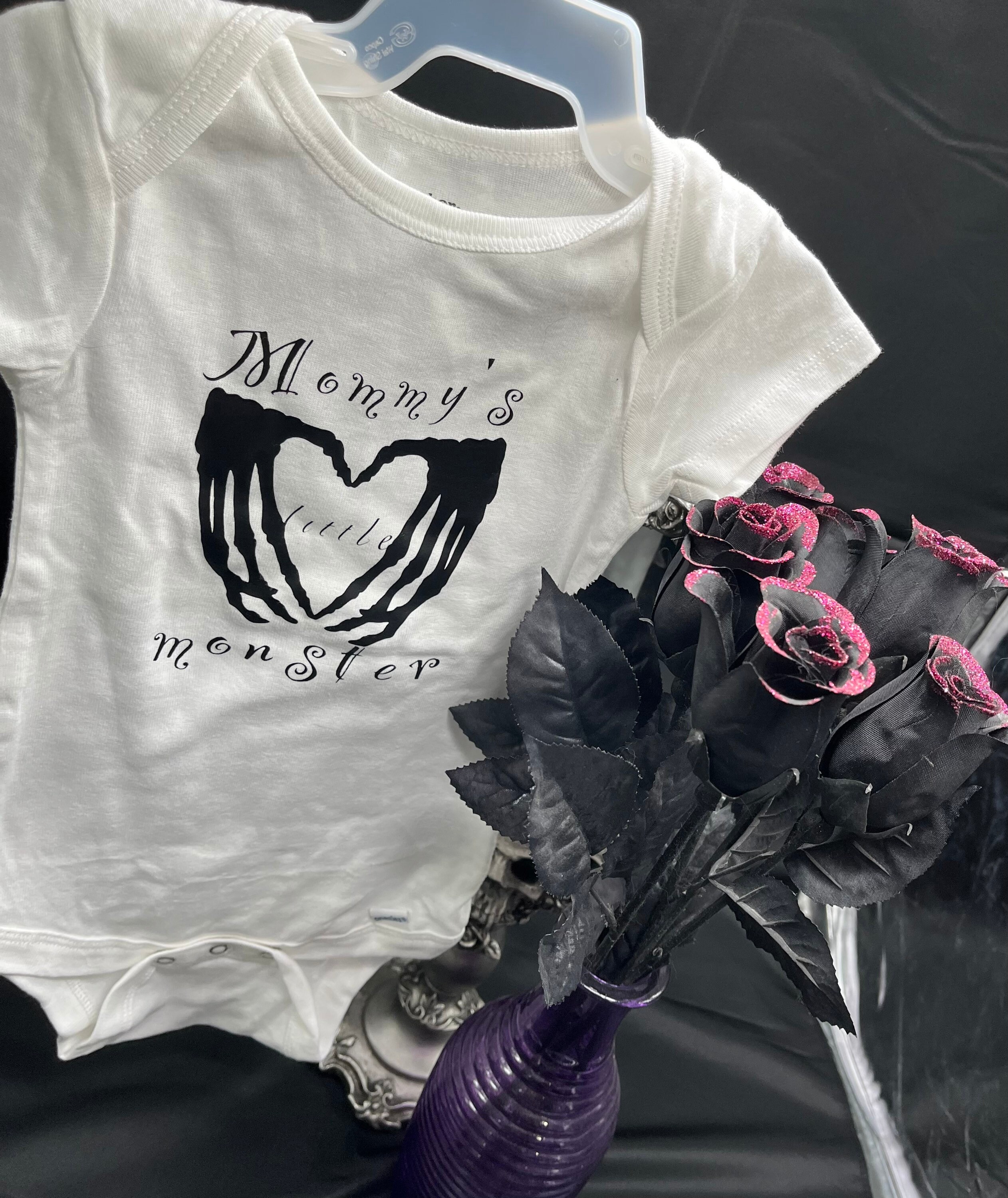 Goth Baby Clothes - Mommy's Little Monster - Spooky Baby Bodysuit ...
