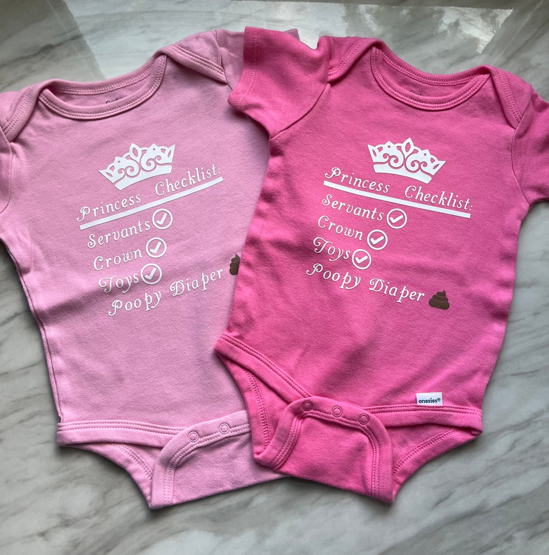 Princess Checklist Baby Clothing - Etsy